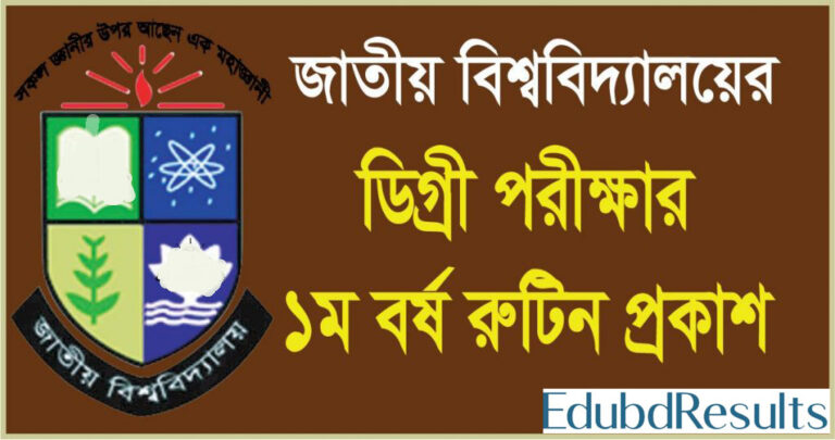 NU Degree 1st Year Exam Routine 2024 Download PDF